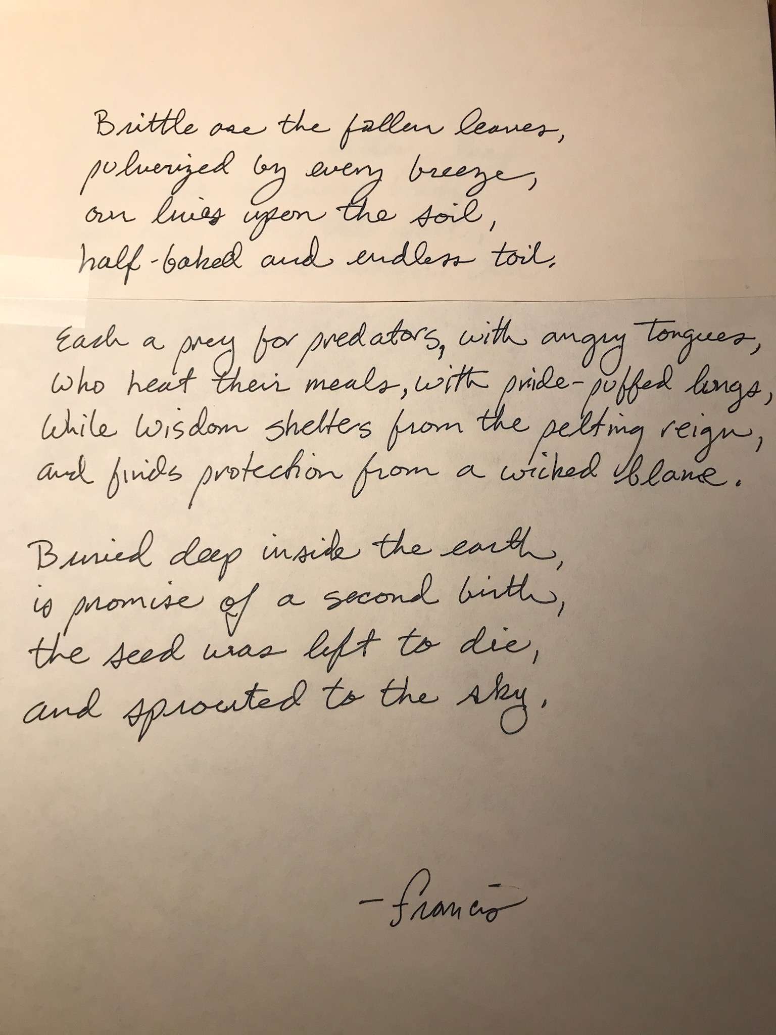 Untitled Poem – Prayerful Life